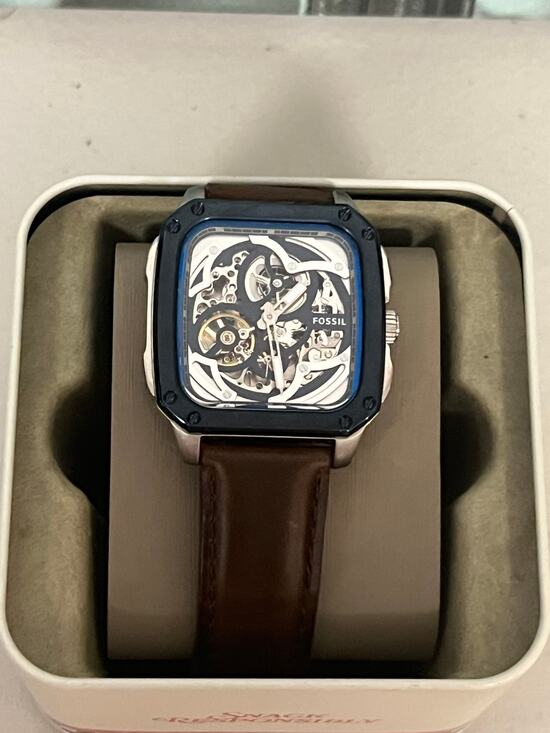 Fossil | Accessories | Fossil Bq257 Inscription Automatic Skeleton ...